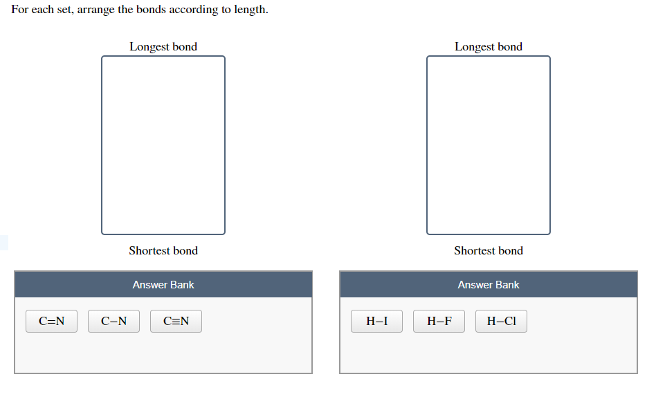 Solved Longest bond Longest bond Shortest bond Shortest bond | Chegg.com