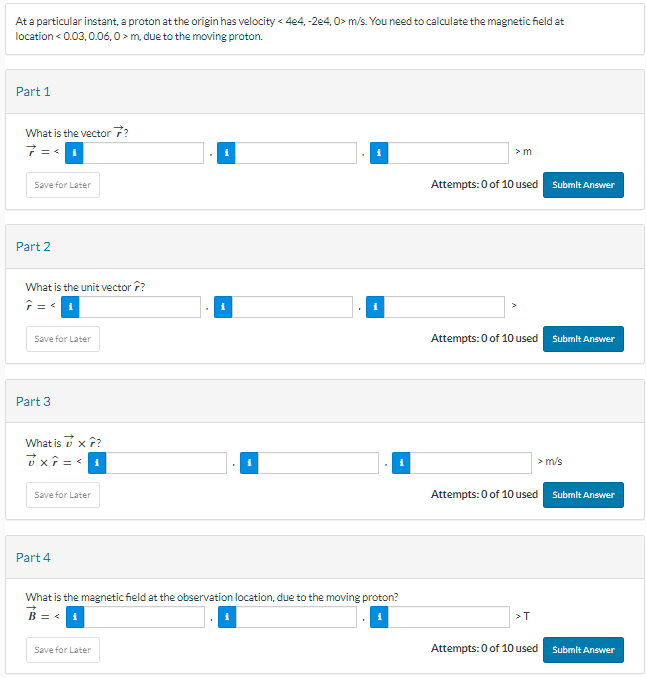 Solved At a particular instant, a proton at the origin has | Chegg.com