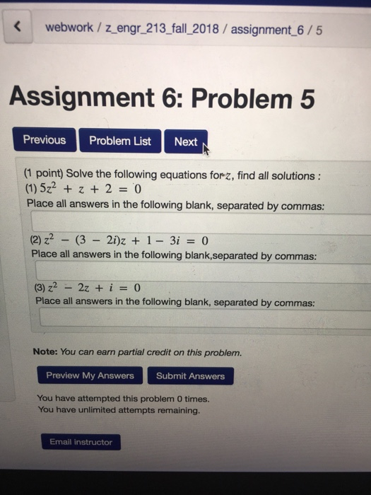 Solved webwork / z_engr_213_fall_ 2018/assignment 6/5 | Chegg.com