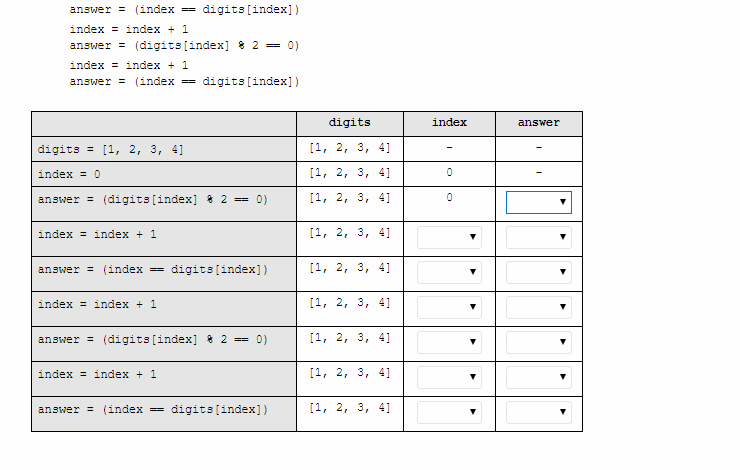 Solved changes made to variables in the code are recorded in | Chegg.com