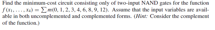 Solved Find the minimum-cost circuit consisting only of | Chegg.com
