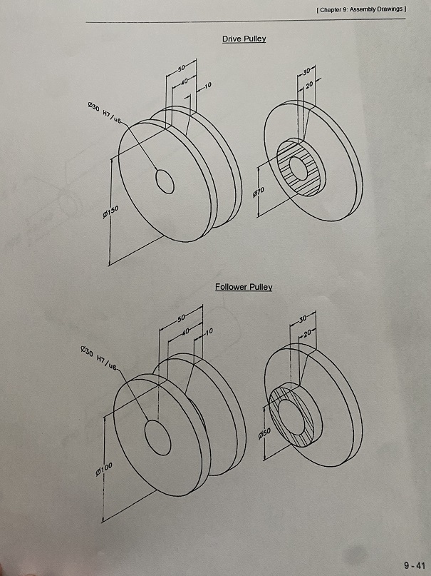 **PLEASE HAND DRAW** P9-4) Create a working drawing | Chegg.com