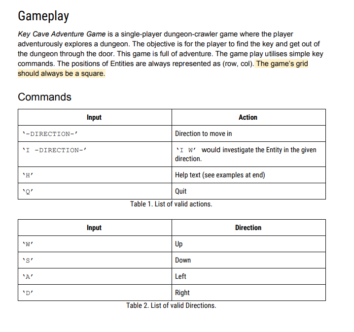 Gameplay Key Cave Adventure Game is a single-player | Chegg.com