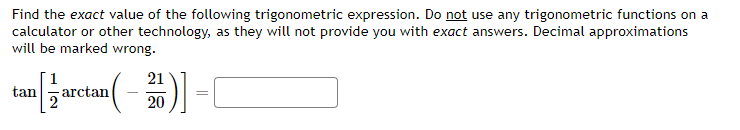 Solved Find the exact value of the following trigonometric | Chegg.com