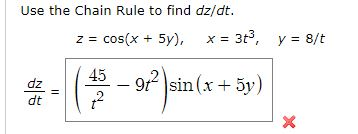 Solved Use the Chain Rule to find dz/os and dz/at. z | Chegg.com