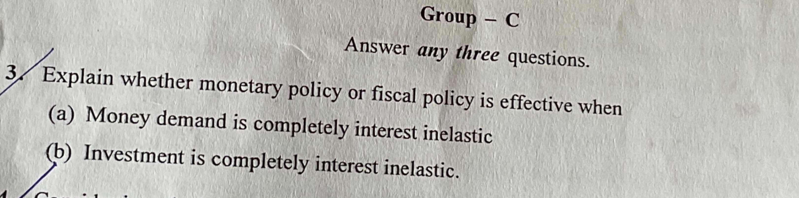 Solved Group - ﻿CAnswer any three questions.Explain whether | Chegg.com