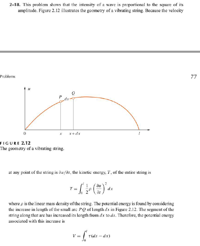2-18. This problem shows that the intensity of a wave | Chegg.com