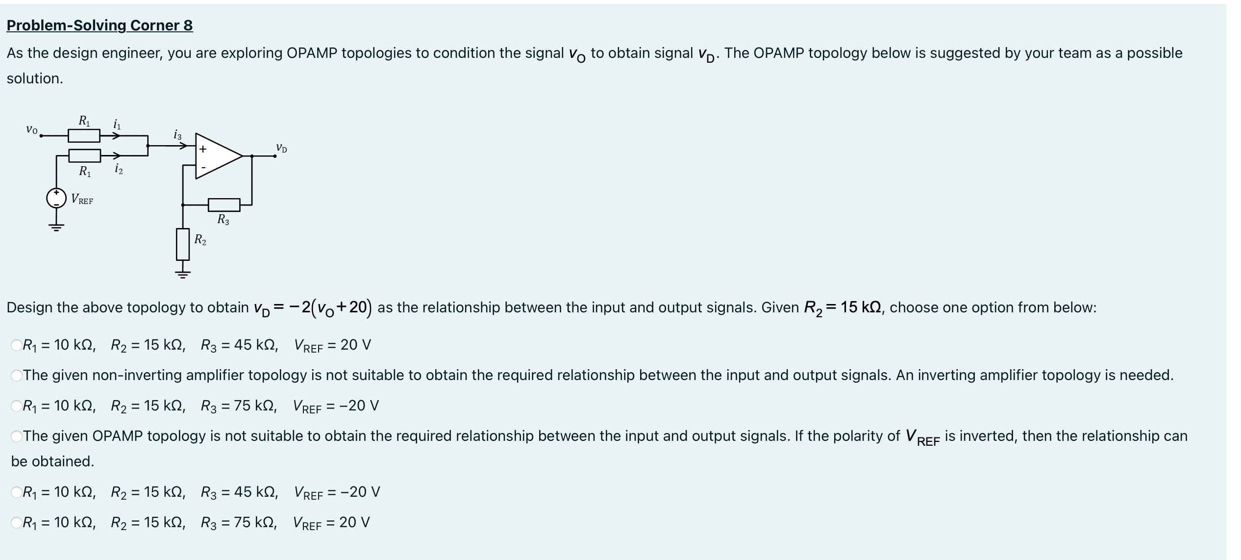 Solved Problem-Solving_Corner 8 As the design engineer, you | Chegg.com