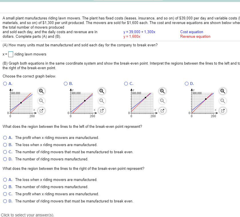 Solved A small plant manufactures riding lawn mowers. The | Chegg.com