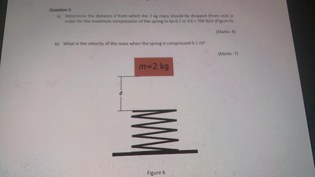 Solved Question S a) Determine the distance d from which the | Chegg.com