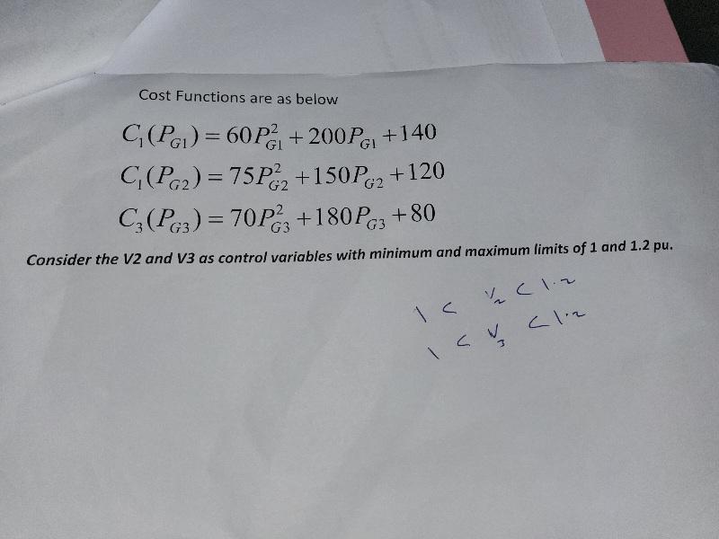 Solved Solve the Nonlinear Optimal Power Flow problem for | Chegg.com