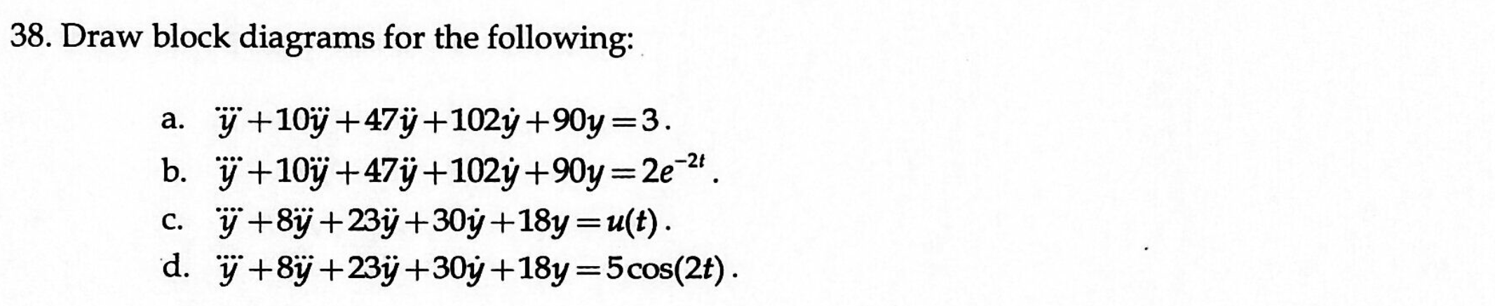 Solved create block diagrams of the following problems 38) b | Chegg.com