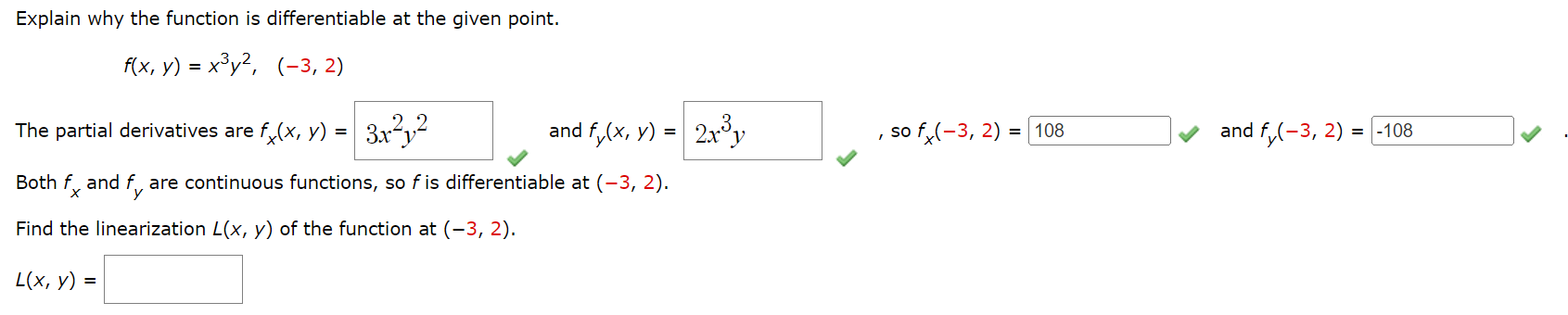 Solved Explain why the function is differentiable at the | Chegg.com