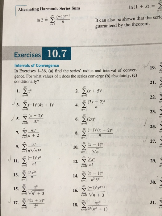 Solved In Exercises 1-36, (a) find the series' radius and | Chegg.com