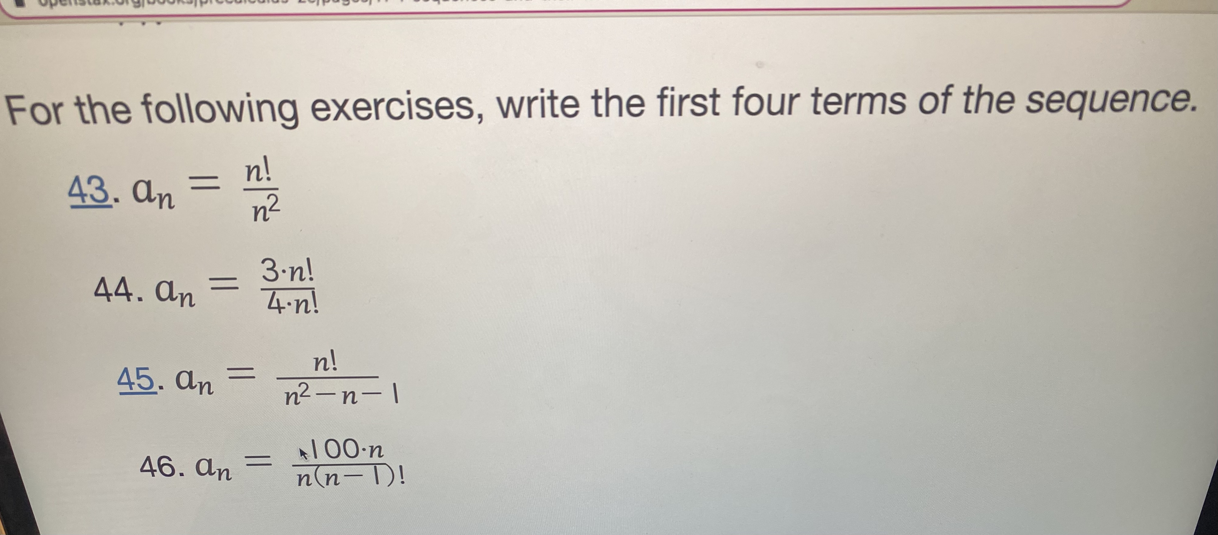 Solved For the following exercises, write the first four | Chegg.com