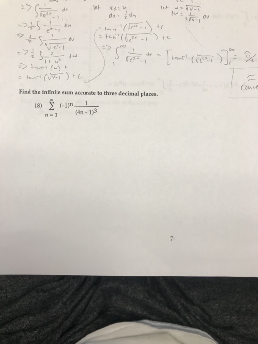 Solved Find the infinite sum accurate to three decimal | Chegg.com
