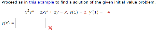 Solved Proceed as in this example to find a solution of the | Chegg.com
