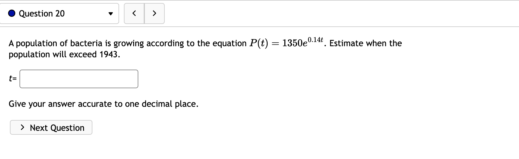 Solved A population of bacteria is growing according to the | Chegg.com
