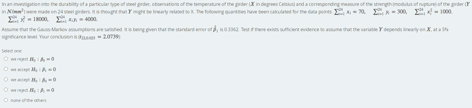 Solved In an investigation into the durability of a | Chegg.com
