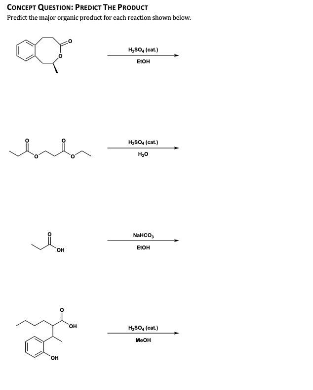 Solved CONCEPT QUESTION: PREDICT THE PRODUCT Predict the | Chegg.com