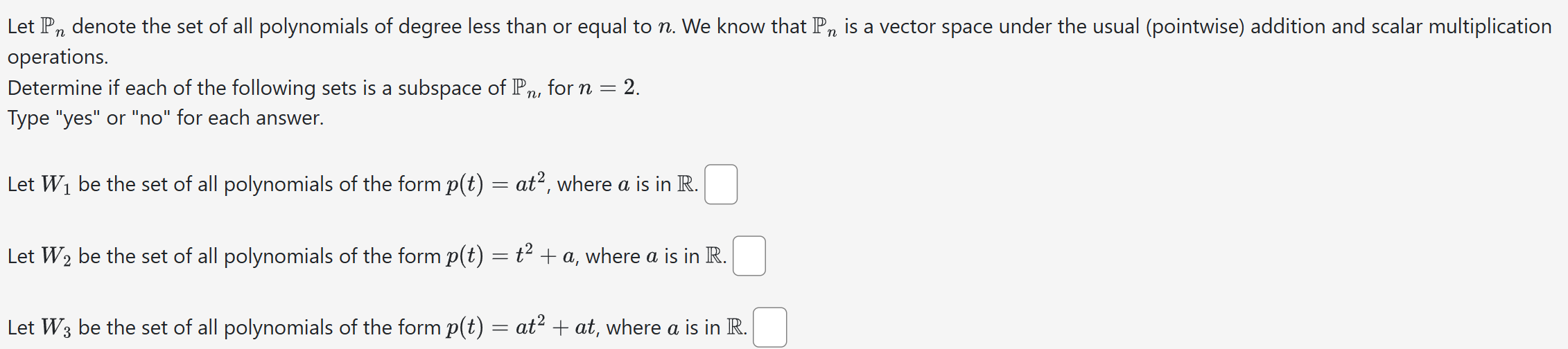 Let Pn ﻿denote the set of ﻿all polynomials of ﻿degree | Chegg.com