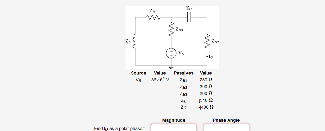 Solved Magnitudefind Lo ﻿as A Polar Phasorphase Anglecode 3963