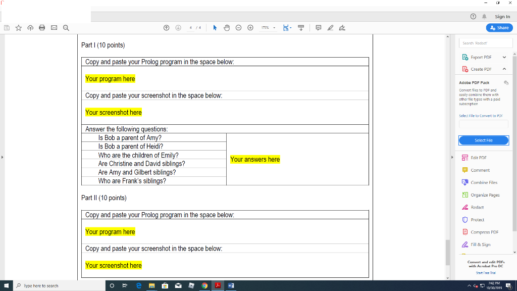 need help in Prolog knowledge base in english please | Chegg.com