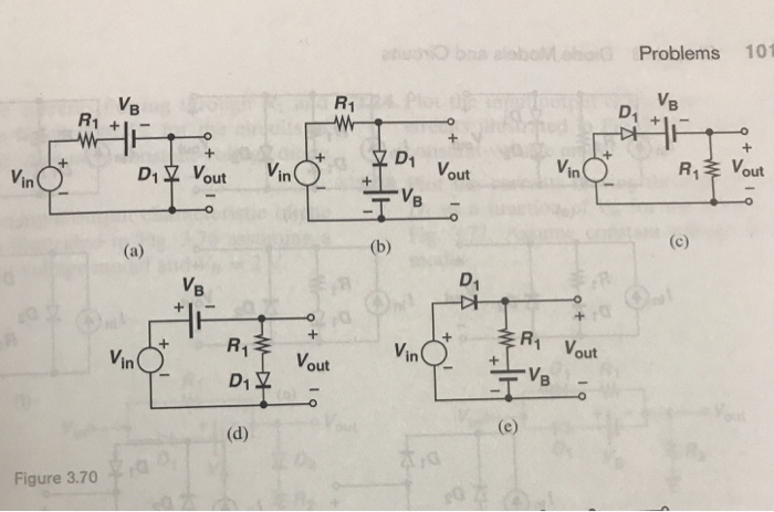 Solved 3.10. If the input is given by Vin-Vo cos ω, plot the | Chegg.com