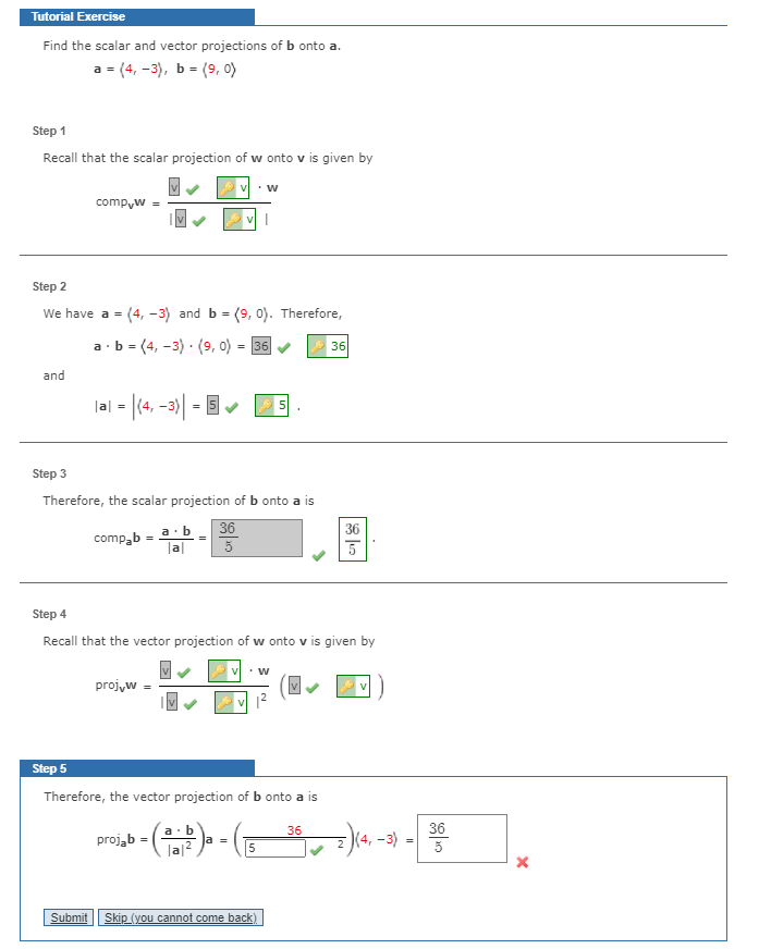 Solved Tutorial Exercise Find the scalar and vector | Chegg.com