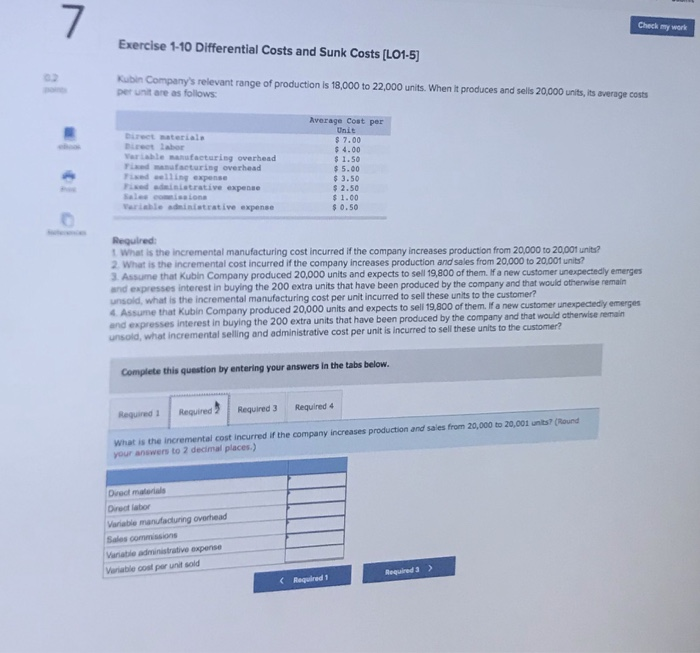 Solved Help Save&Exit Submit 7 Check my work Exercise 1-10 | Chegg.com