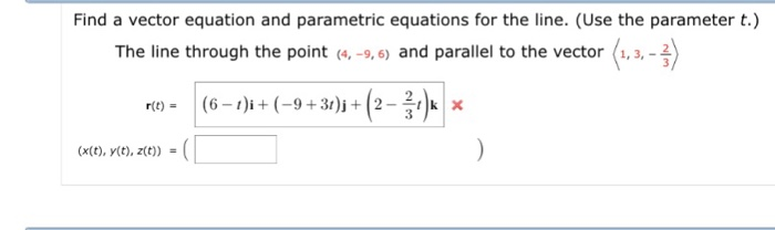 Vector Parametric Equation Calculator Equation Of A Line