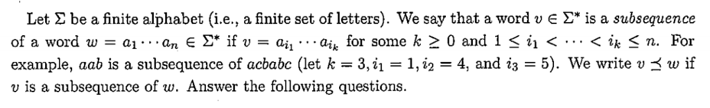 Let be a finite alphabet (i.e., a finite set of | Chegg.com