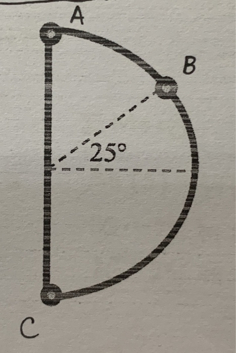 Solved The horizontal homogeneous semi-circular plate having | Chegg.com
