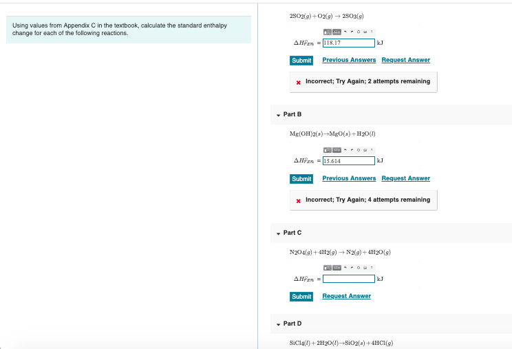 Solved Using values from Appendix C in the textbook, | Chegg.com