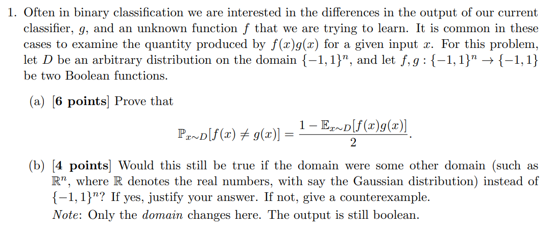 Solved Often in binary classification we are interested in | Chegg.com