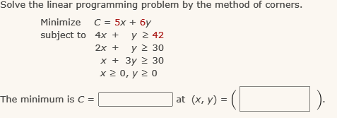Solved Solve the linear programming problem by the method of | Chegg.com