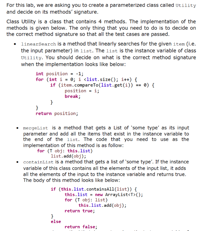 For this lab, we are asking you to create a | Chegg.com