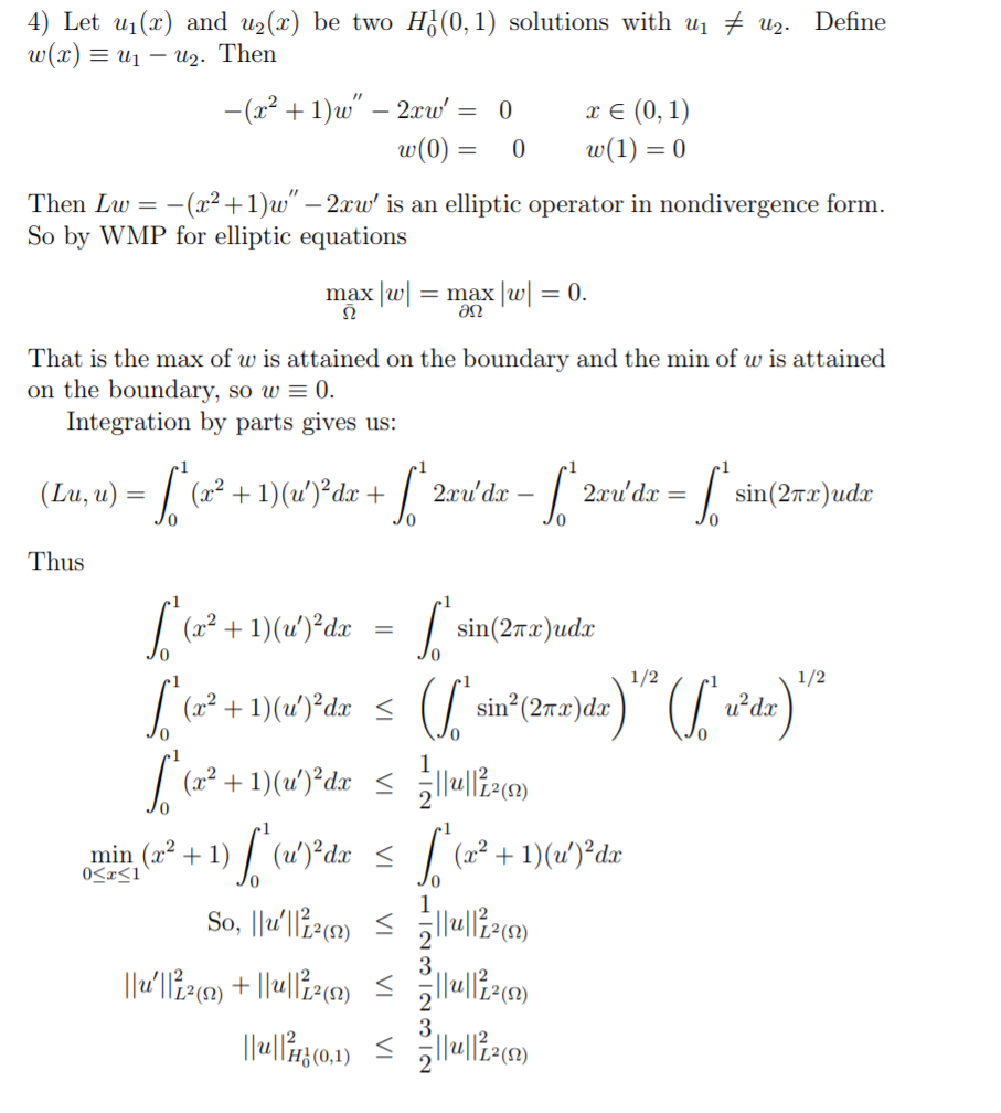 Write the weak formulation of the following problem: | Chegg.com