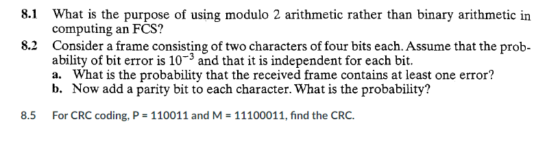 Solved What is the purpose of using modulo 2 arithmetic | Chegg.com
