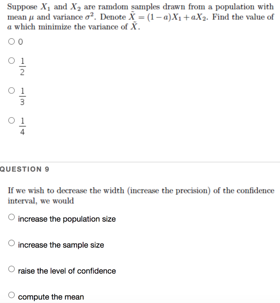 Solved Let {X1, X2, ..., X10} be a random sample of 10 | Chegg.com