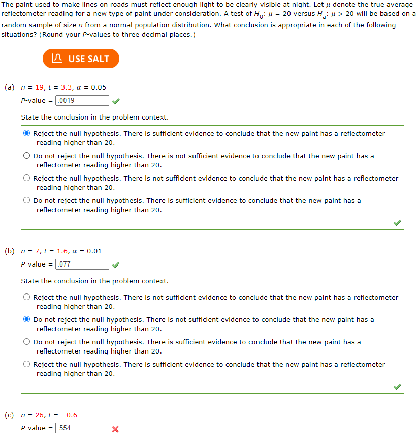 Solved The paint used to make lines on roads must reflect | Chegg.com