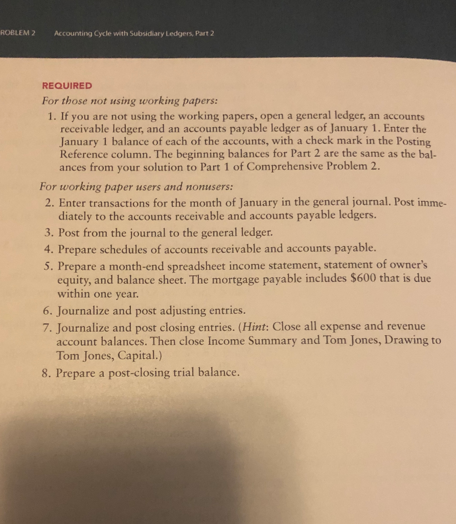 Solved COMPREHENSIVE PROBLEM 2: Accounting Cycle with | Chegg.com