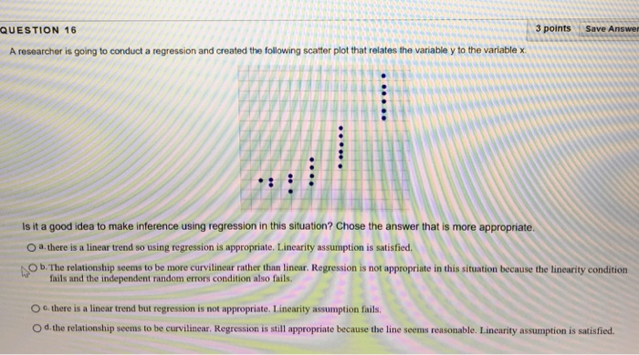 Solved A researcher is going to conduct a regression and | Chegg.com
