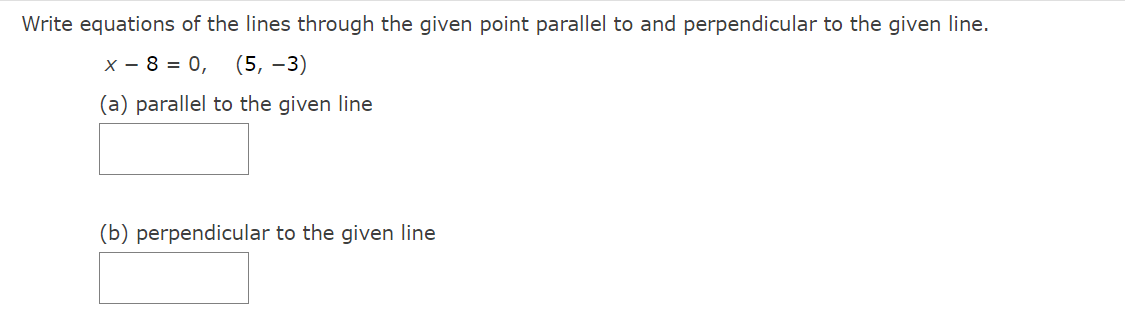 Solved Write equations of the lines through the given point | Chegg.com