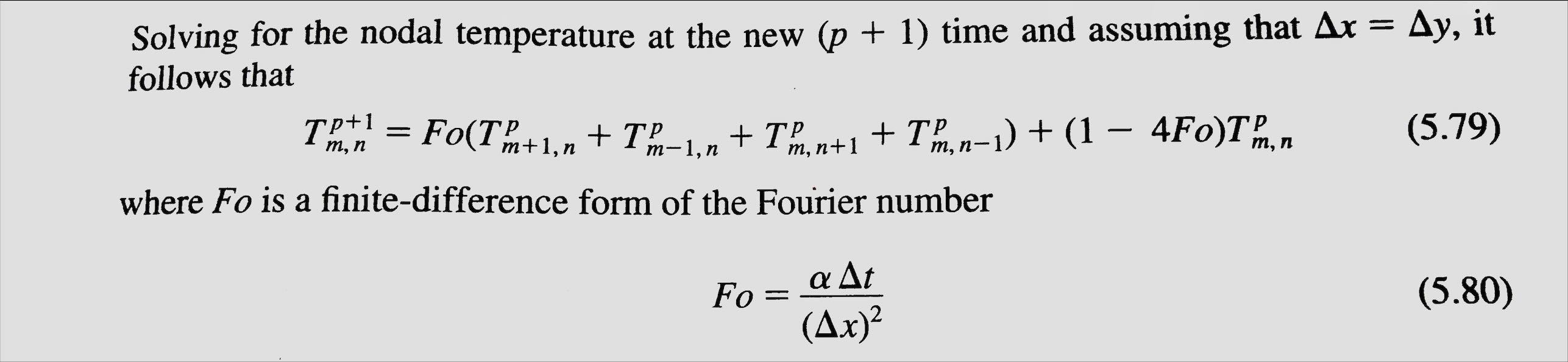 Solved Find the exact temperature,Fo value, and explicit | Chegg.com