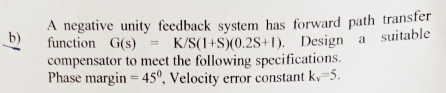 Solved A negative unity feedback system has forward path | Chegg.com