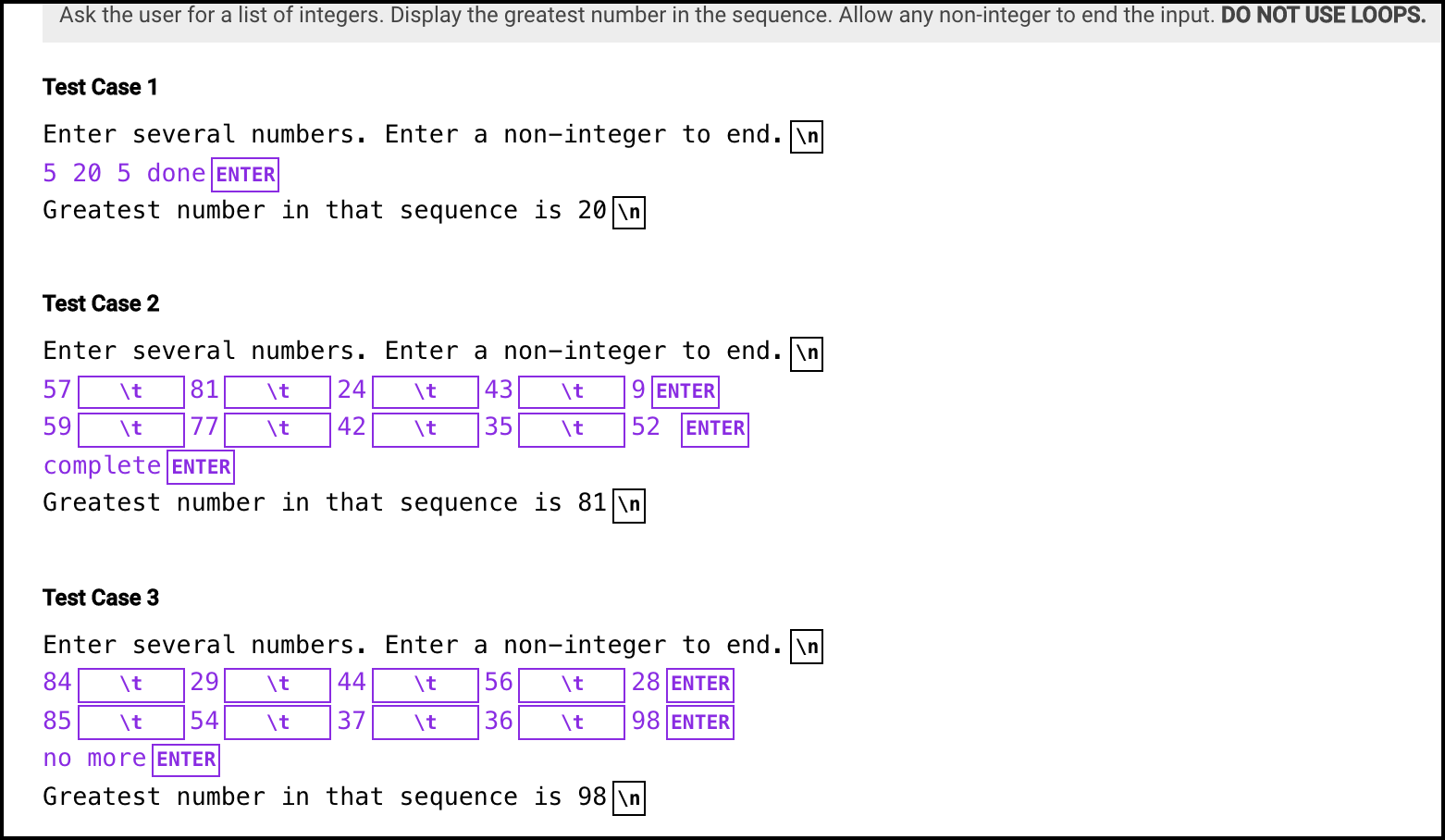 Solved I need this in Java. Ask the user for a list of | Chegg.com