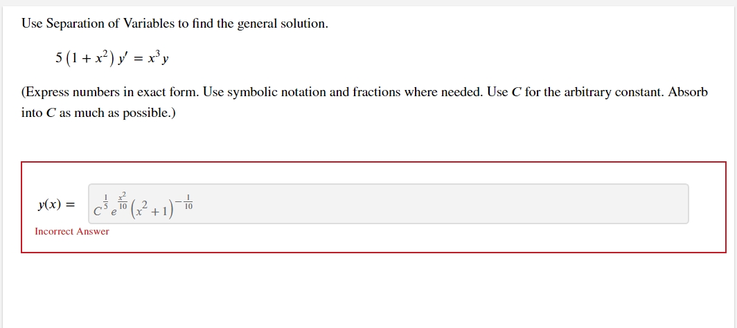 Solved Use Separation of Variables to find the general | Chegg.com
