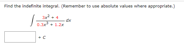 Solved Find the indefinite integral. (Remember to use | Chegg.com
