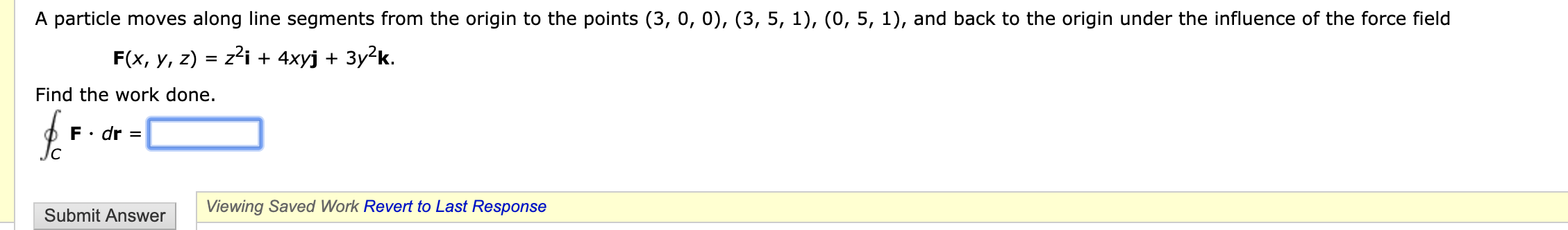 Solved A particle moves along line segments from the origin | Chegg.com